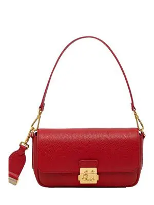 COCCINELLE C-me Lock Shoulder Bag - Red