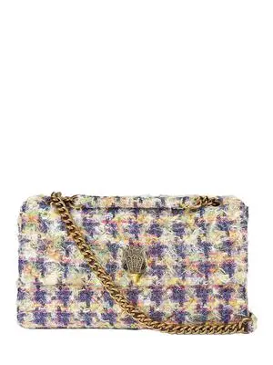 Kurt Geiger Tweed Shoulder Bag - Purple