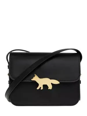 Maison Kitsuné Edie Leather Cross Body Bag - Black