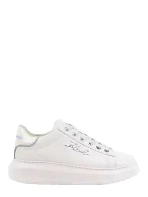 Karl Lagerfeld Lace-up Platform Sneakers - White