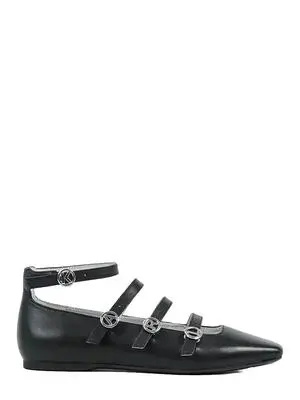 Karl Lagerfeld Strappy Ballet Flats - Black