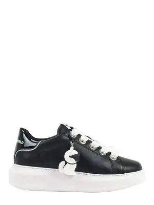 Karl Lagerfeld Dog Charm Lace-up Sneakers - Black