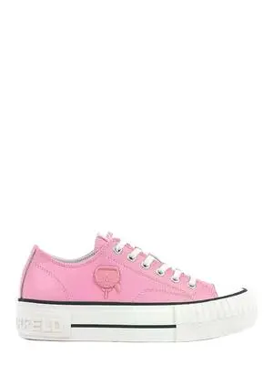 Karl Lagerfeld Logo-appliqué Platform Sneakers - Pink