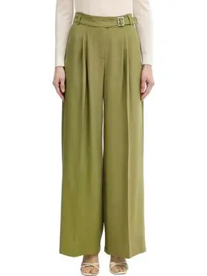 Karl Lagerfeld Pleated Wide-leg Trousers - Green