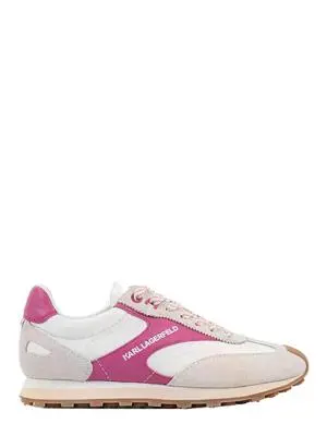 Karl Lagerfeld Contrast Panelled Sneakers - White