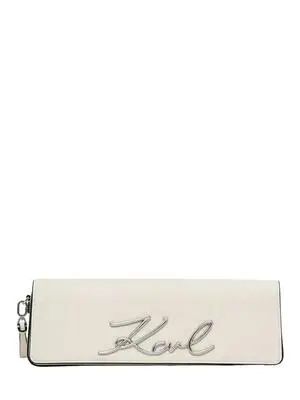 Karl Lagerfeld Signature Wristlet - Neutrals