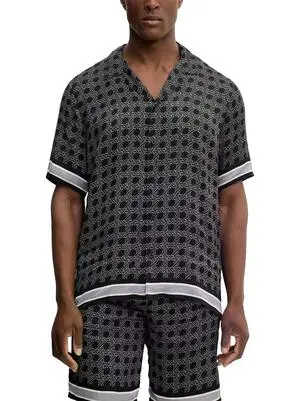 Karl Lagerfeld Patterned Short-sleeve Shirt - Black