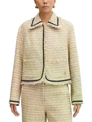 Karl Lagerfeld Fringed-trim Jacket - Neutrals