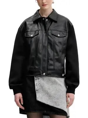 Karl Lagerfeld Panelled Pockets Jacket - Black
