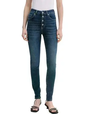KARL LAGERFELD Button-Embellished Jeans