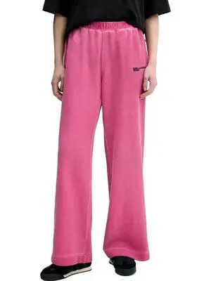Karl Lagerfeld Wide-leg Trousers With Elasticated Waist - Pink