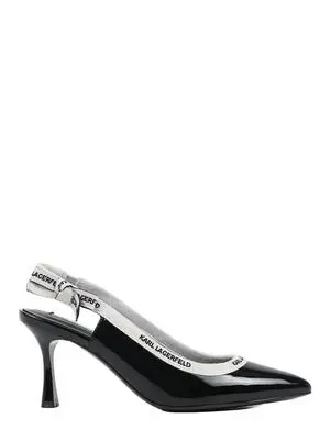 Karl Lagerfeld Sienna Logo-strap Pumps - Black