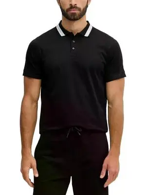Karl Lagerfeld Logo-collar Polo Shirt - Black