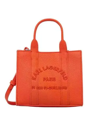 Karl Lagerfeld Embossed Logo Tote - Orange