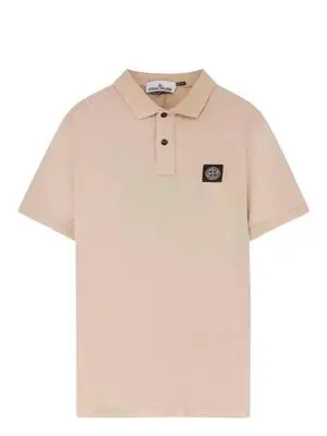 Stone Island Logo-patch Polo Shirt Neutrals