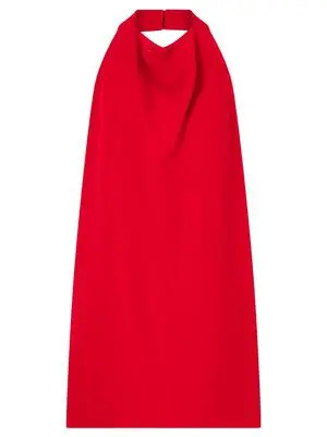 Valentino Garavani Draped Silk-cady Mini Dress Red