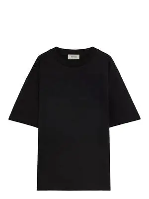 A PAPER KID Patch Jersey T-shirt - Black