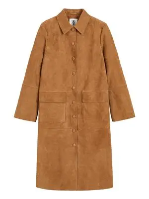 BY MALENE BIRGER Jannie Suede Maxi Jacket - Rusty Sand