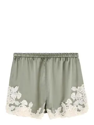 BY MALENE BIRGER Eri Satin Shorts - Deep Lichen Green