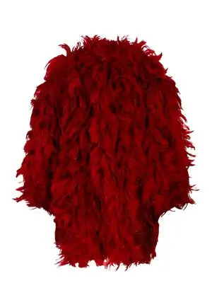 Dolce & Gabbana Embellished Organza Midi Coat - Red