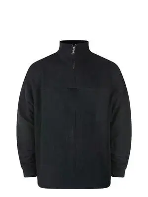 Jacquemus Rond Carré Zip Neck Shirt Black