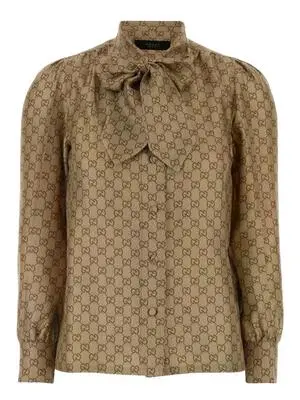 Gucci Gg Pattern Shirt - Neutrals