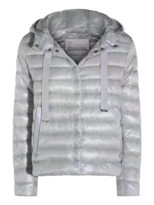 Herno Quilted Hooded Coat - Grey