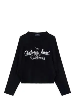 Amiri Chateau California Embroidered Sweater - Black