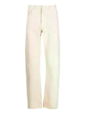 FRAME Straight-leg Jeans With Logo Patch - Neutrals