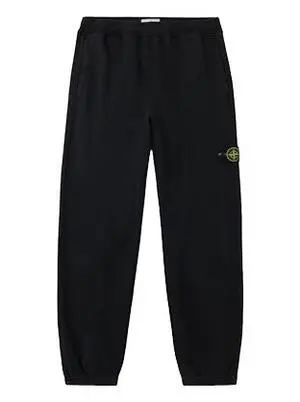 Stone Island Brushed Organic Cotton Fleece 6200004 Sweatpant - Black