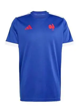 Adidas France Rugby Shirt Home Supporter Replica Jersey - Semi Lucid Blue