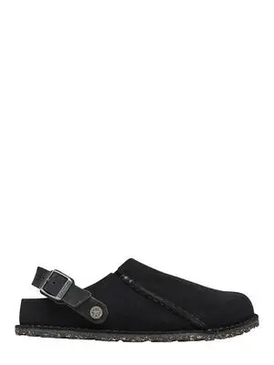 BIRKENSTOCK Lutry Premium Suede Clogs - Black