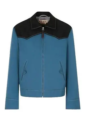 Marni Gabardine Jacket With Contrast Yokes - 00b42
