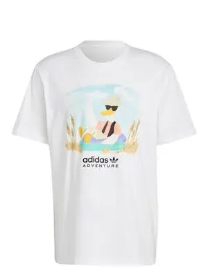 Adidas Adventure Graphic Tee Shirt - White