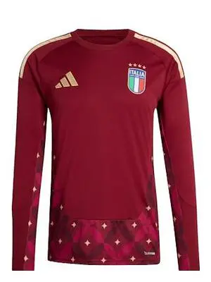 Adidas Italy 2026 Home Goalkeeper Long Sleeve Jersey - Team Coll Burgundy