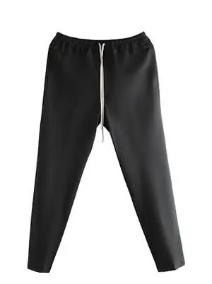 Rick Owens Drawstring Slim Long Pants - Black