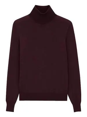 Saint Laurent Roll Neck Sweater - Bordeaux
