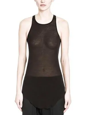 Rick Owens Basic Rib Tank Top - Black