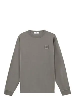 Stone Island Organic Cotton Jersey Fissato Effect 2100030 T-shirt - Cement