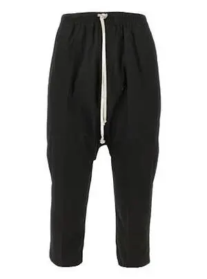 Rick Owens Drawstring Cropped Pants - Black