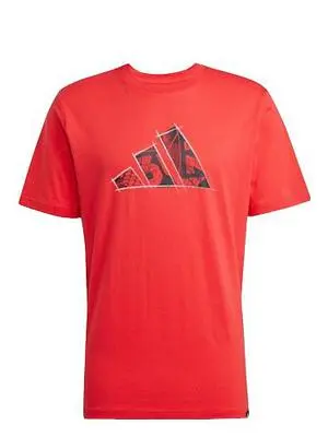Adidas Logo Graphic Tee Shirt - Pure Ruby