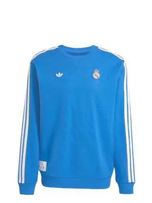 Adidas Real Madrid Terrace Icons Sweatshirt - Blue Bird White
