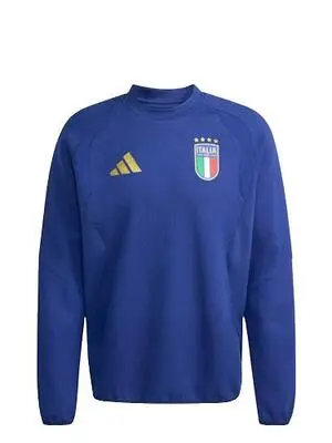 Adidas Italy Tiro Travel Crew Sweatshirt - Victory Blue