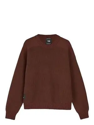 Adidas Y-3 Ut Knit Crew Sweater - Mystery Brown