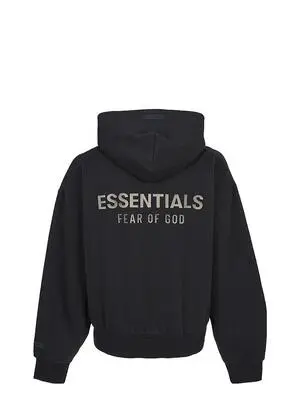 Fear Of God Essential Fleece Zip-up Sweatshirt - Black