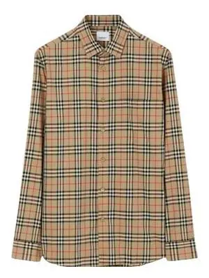 Burberry Check Cotton Shirt - Archive Beige