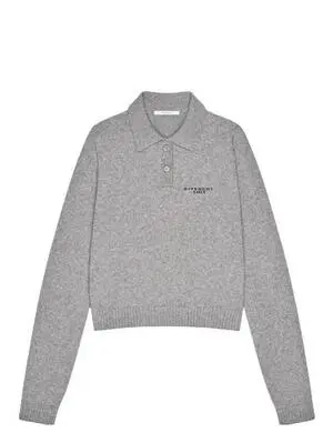 Givenchy Long-sleeve Polo Shirt - Light Grey
