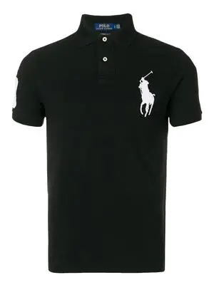 Polo Ralph Lauren Shortsleeve Big Pony Mesh Polo Shirt - Black