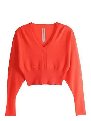 Rick Owens V Cropped Top - Coral