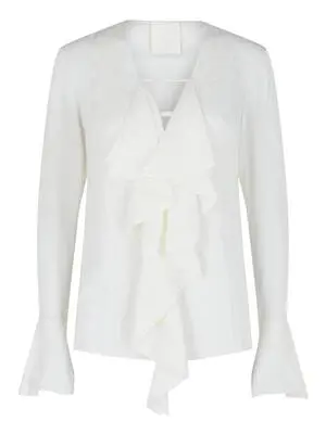 Givenchy 4g Pattern Silk Blouse - White